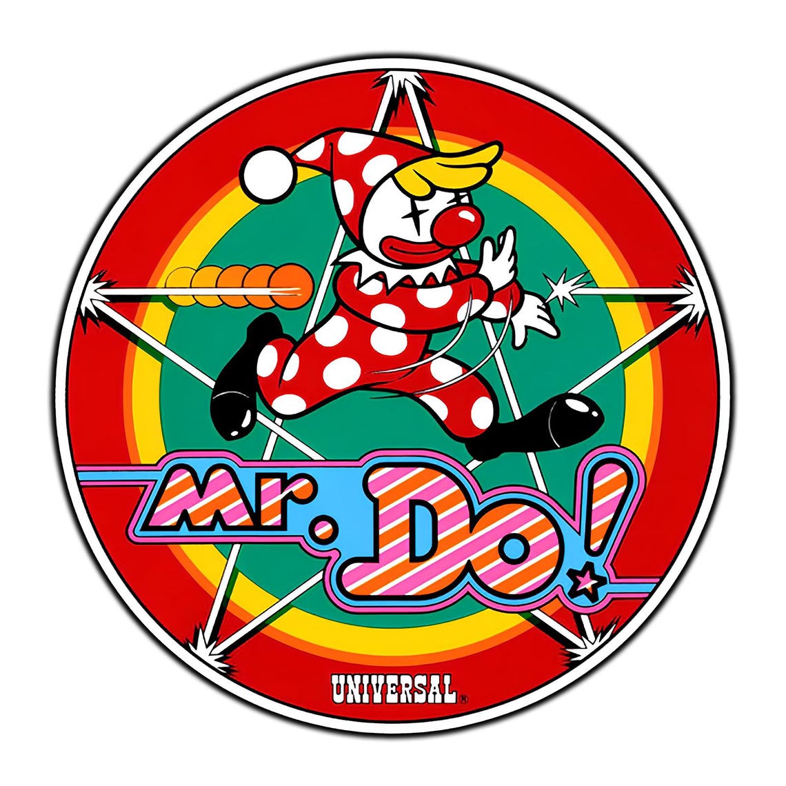 Mr. Do's Castle Side Art Arcade Logo #2 Waterproof Vinyl Sticker Decal ...