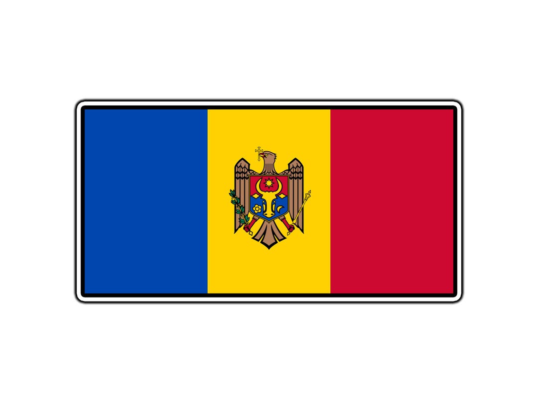 Moldova Flag Waterproof Vinyl Sticker Decal Die-cut - Etsy