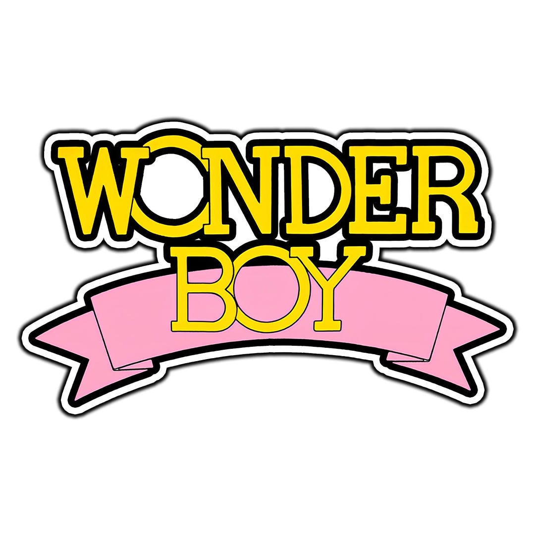 3527 Wonder Boy Arcade Logo #1 Waterproof Vinyl Sticker Decal Die-cut ...