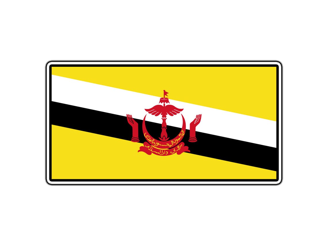 Brunei Flag Waterproof Vinyl Sticker Decal Die-cut - Etsy