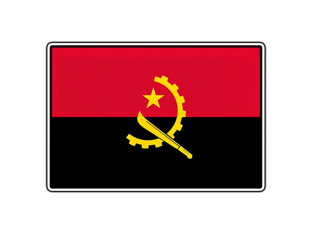 Angola Flag Waterproof Vinyl Sticker Decal Die-cut - Etsy