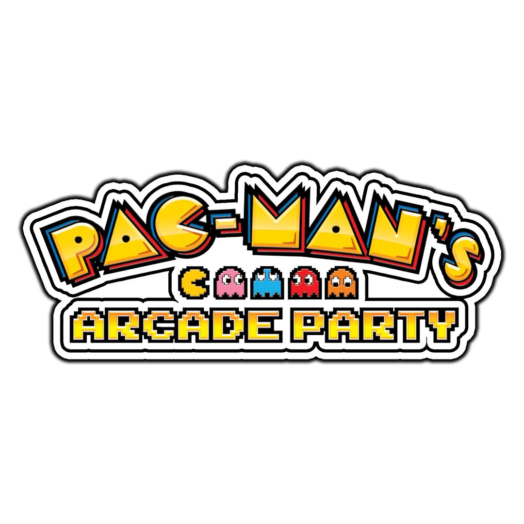 Pac-man's Arcade Party Logo #1 Waterproof Vinyl Sticker Decal Die-cut ...