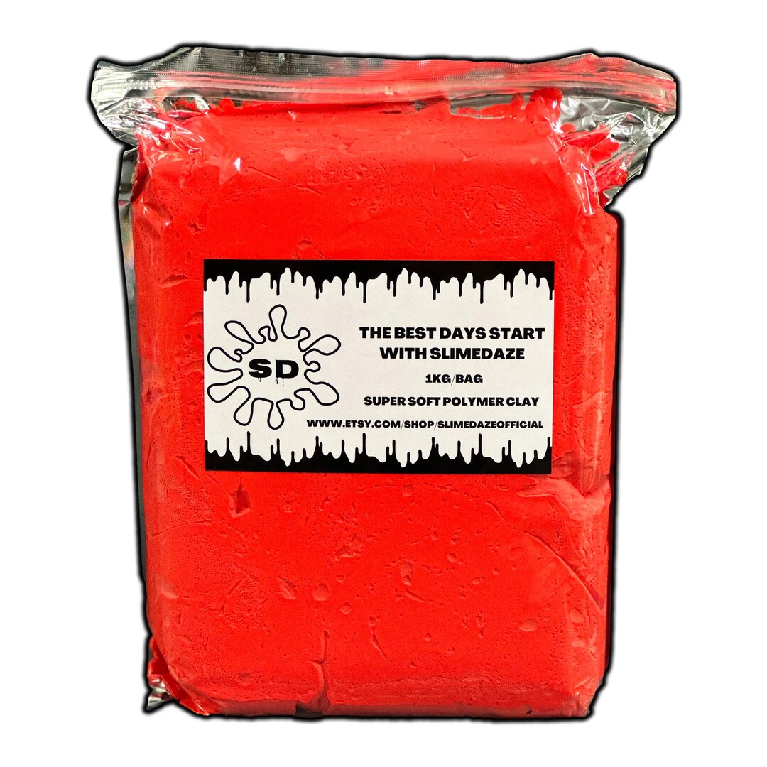 Red 1KG Soft Foam Air Dry Clay, 1000 Grams, Slime Clay, Crafting Clay ...