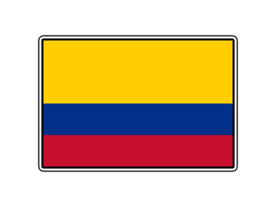 Colombia Flag Waterproof Vinyl Sticker Decal Die-cut - Etsy