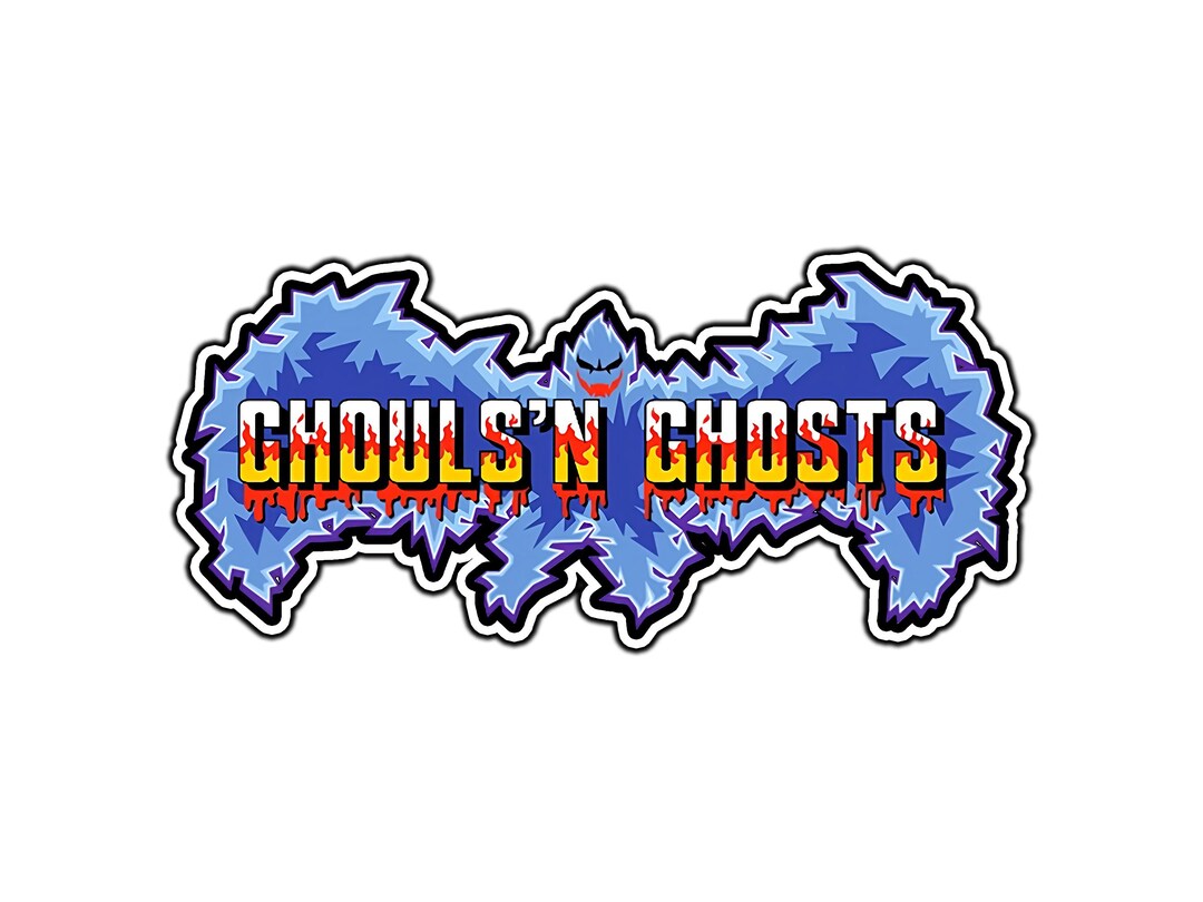 Ghouls 'N Ghosts Arcade Logo #1 Waterproof Vinyl Sticker Decal Die-cut ...