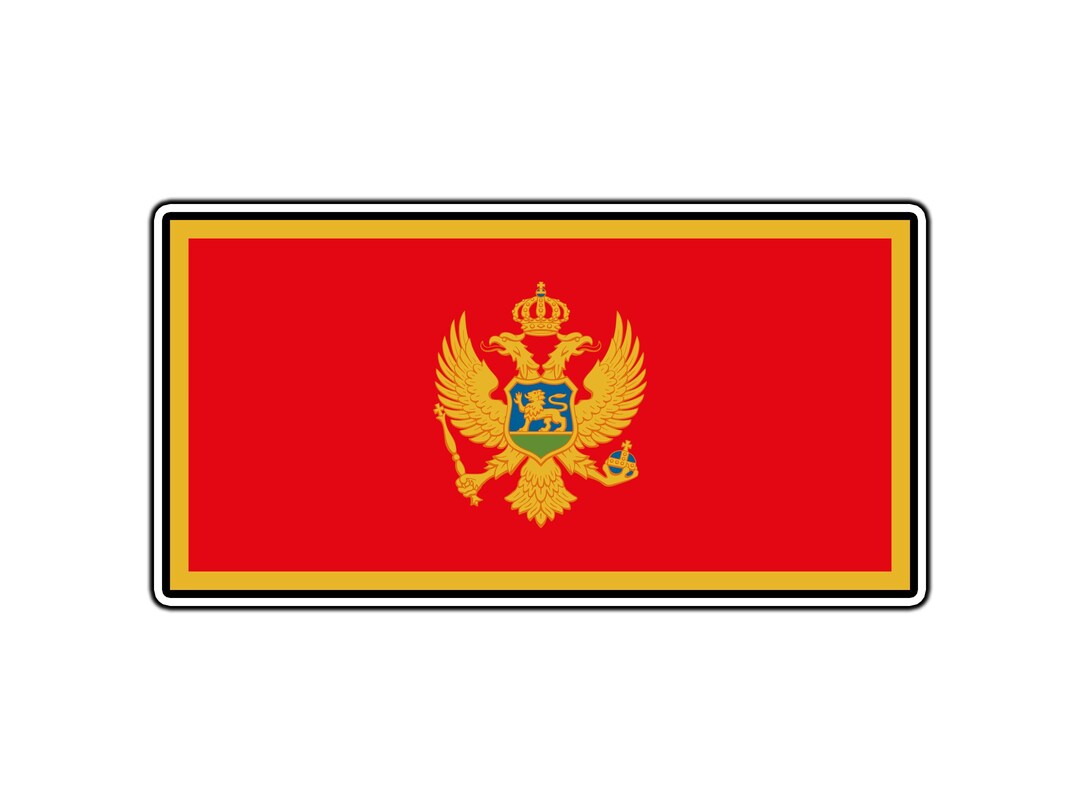 2655 Montenegro Flag Waterproof Vinyl Sticker Decal Die-cut - Etsy