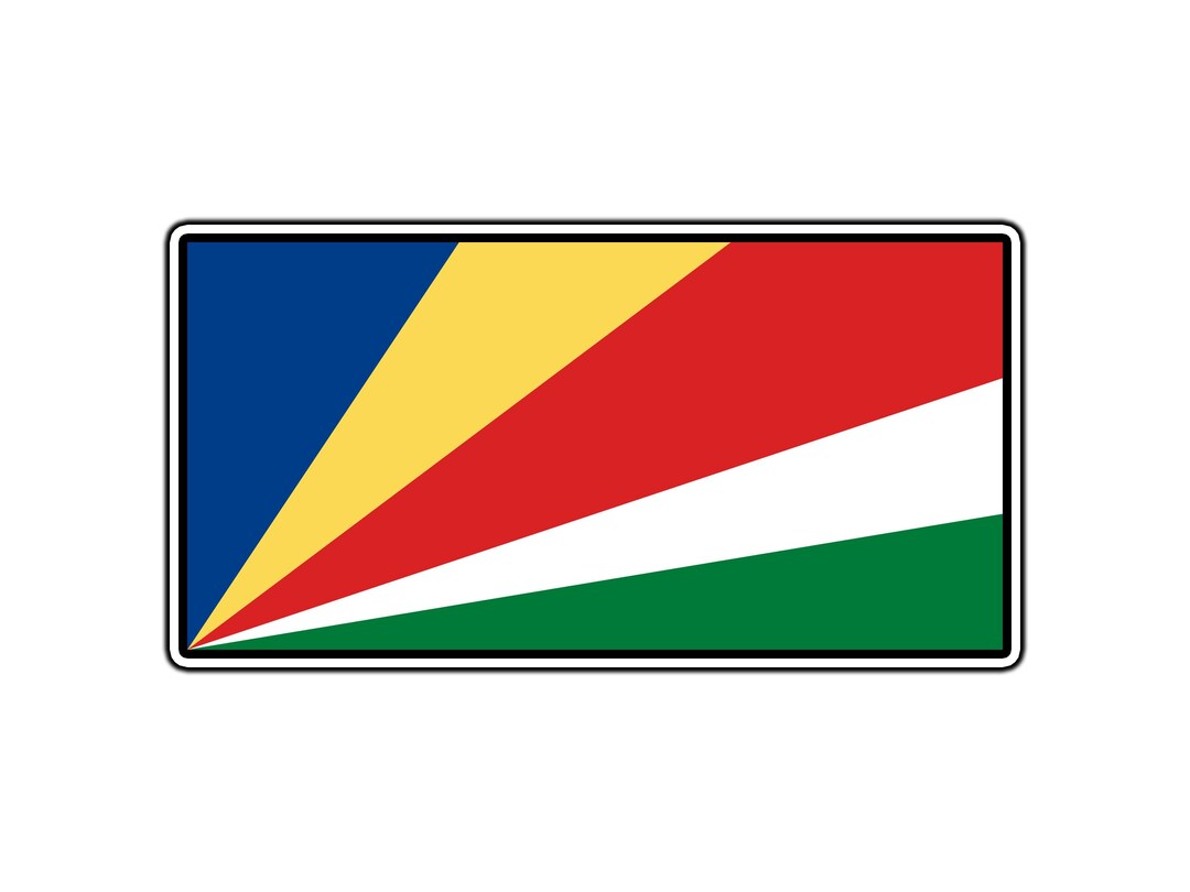 Seychelles Flag Waterproof Vinyl Sticker Decal Die-cut - Etsy