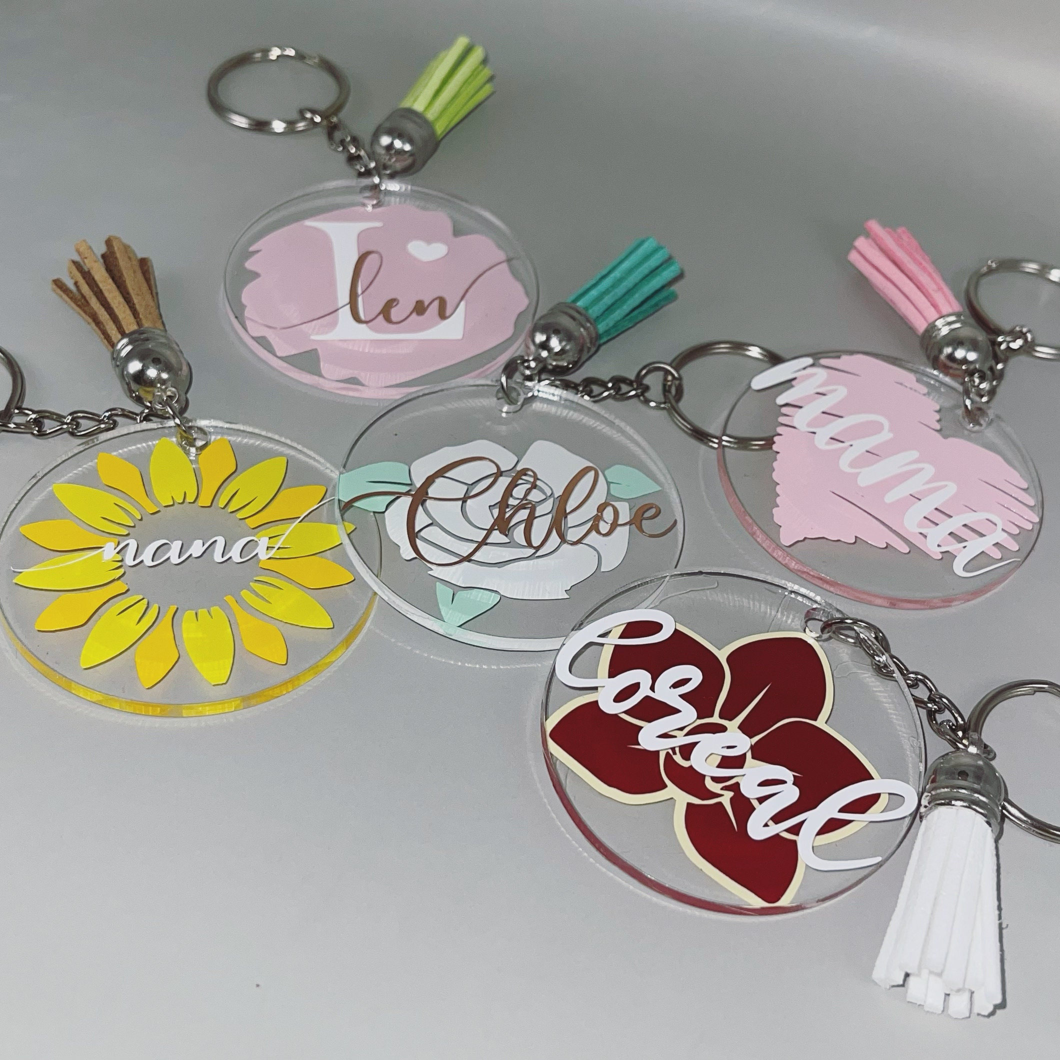 Customized Acrylic Keychains Personalized Acrylic Keychains - Etsy