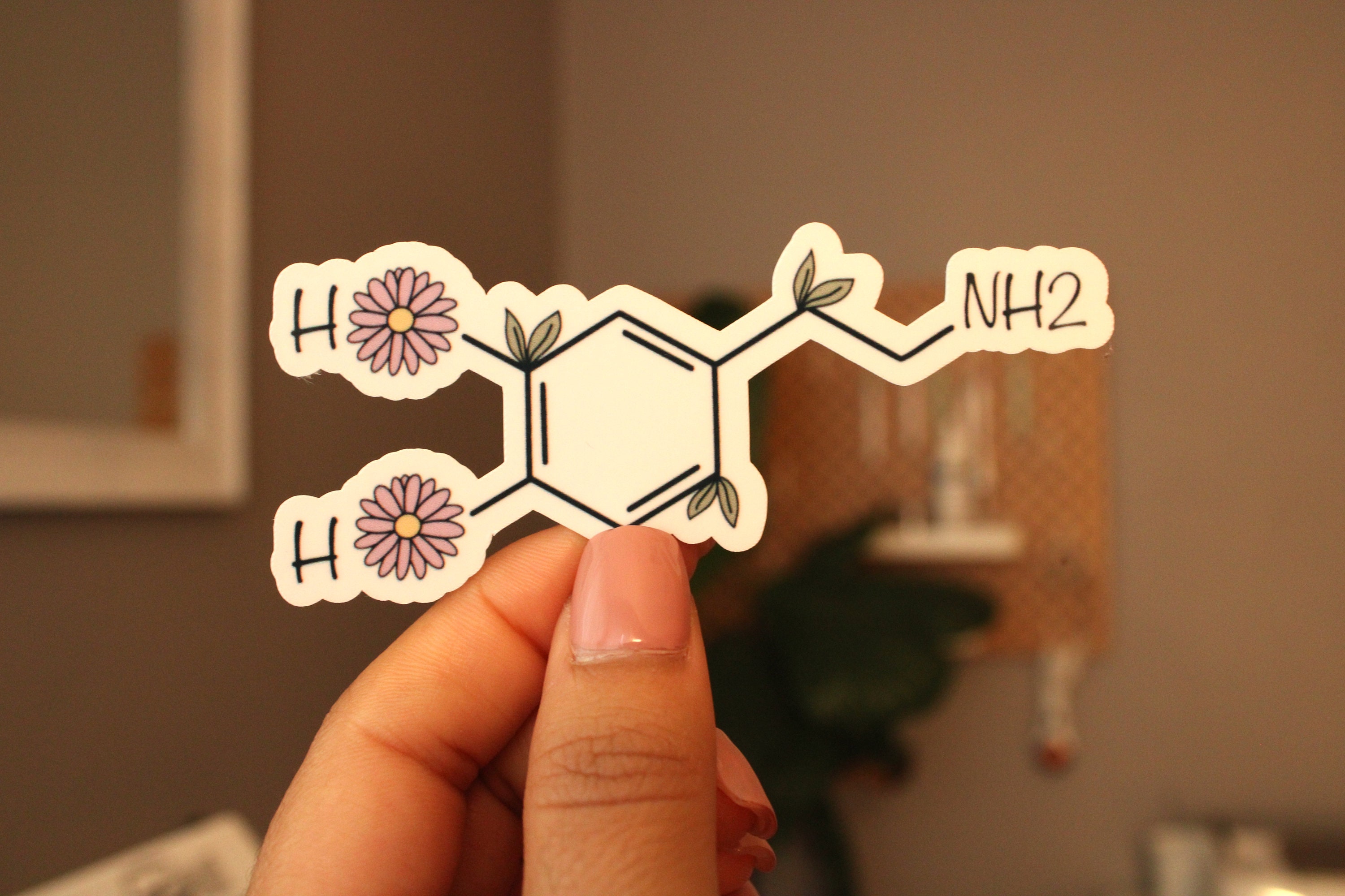 Dopamine Sticker: Vinyl Sticker; Steminist; Science; Dopamine Molecule ...