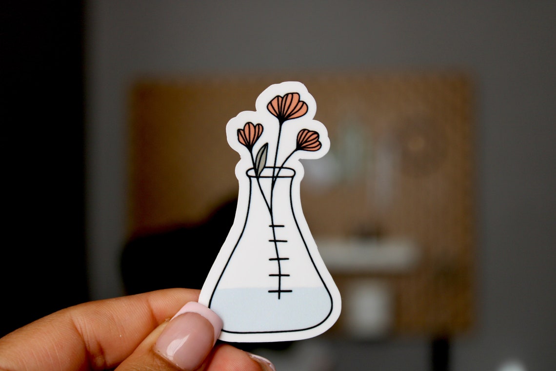 Wild Flowers and Beaker Stickers; Vinyl; Water Proof. - Etsy