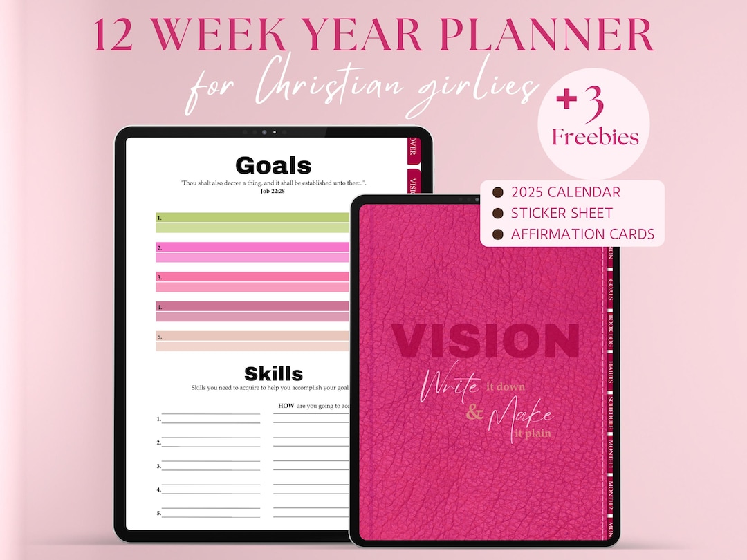 12 Week Year Onenote Planner Digital Planner 2025 Task Tracker Personal ...