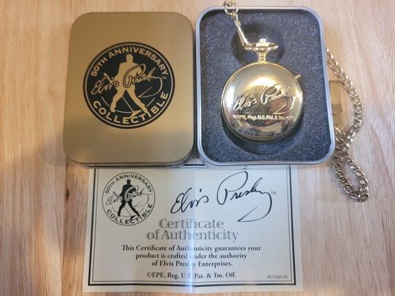 Elvis Presley 50th Anniversary Pocketwatch | Etsy
