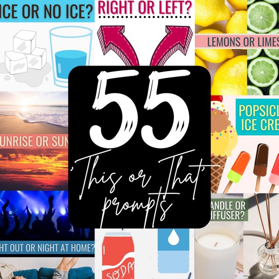 55 This or That Social Media Engagement Prompts Group and - Etsy