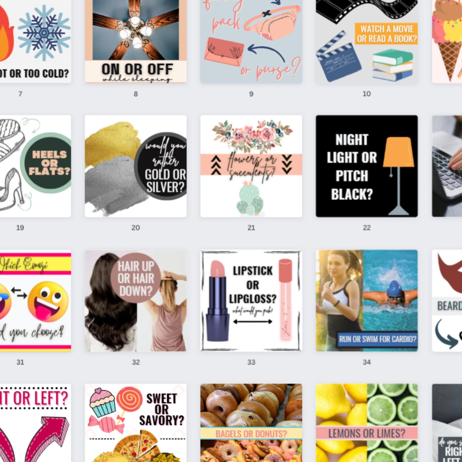 55 This or That Social Media Engagement Prompts, Group and Business ...