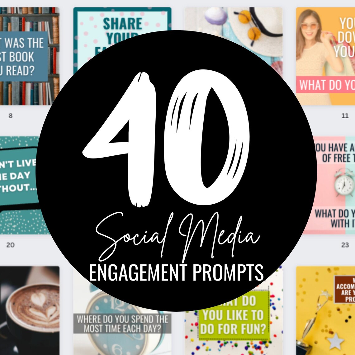 40 Social Media Engagement Boosters Prompts, Group Business Page Done ...