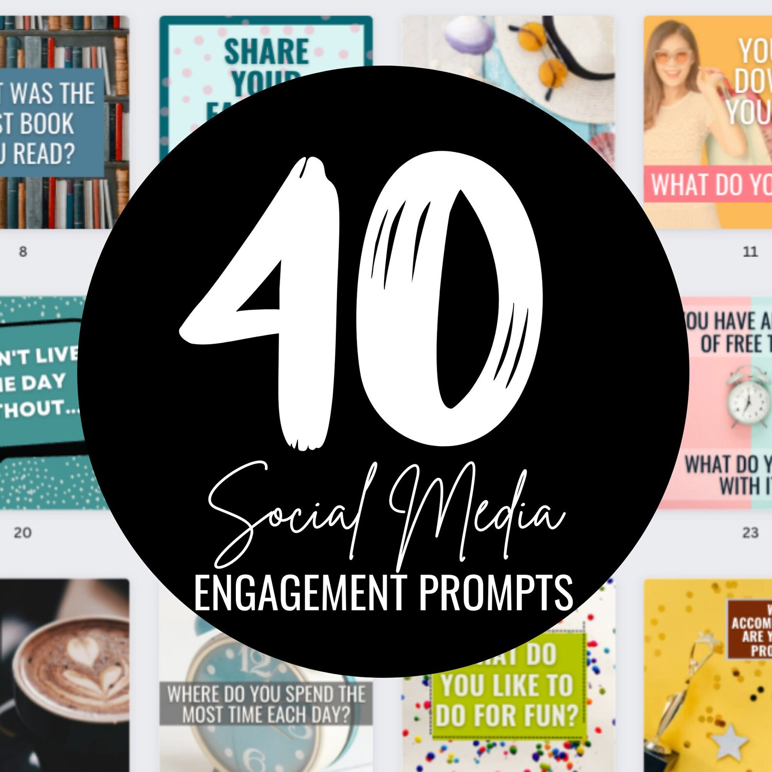 40 Social Media Engagement Boosters Prompts, Group Business Page Done ...