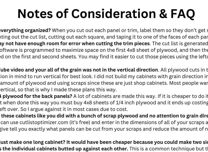 Shop Cabinets PDF Build Pans, Upper Wood Shop Frameless Cabinets, Step ...