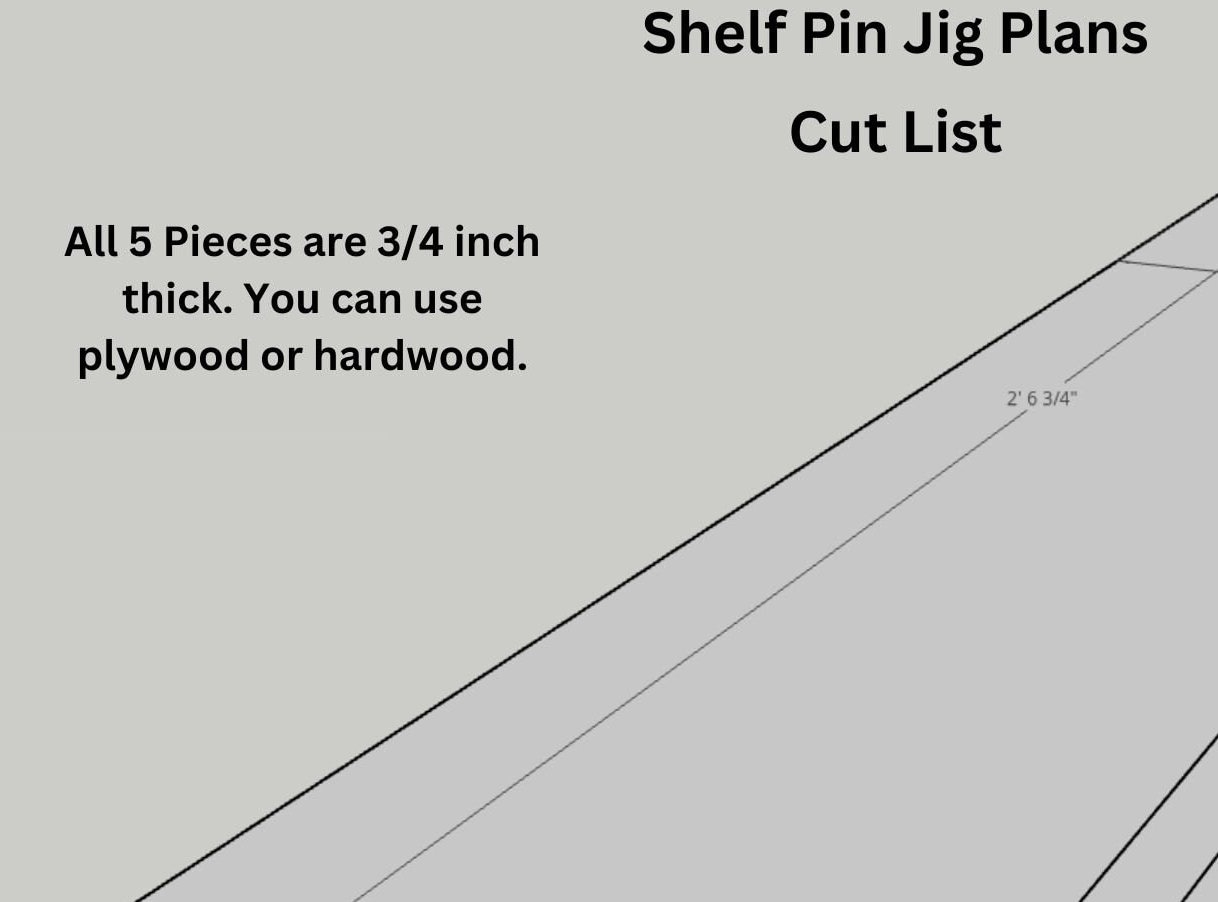 Shelf Pin Jig for Cabinets & Furniture - Digital PDF Build Plans - Etsy