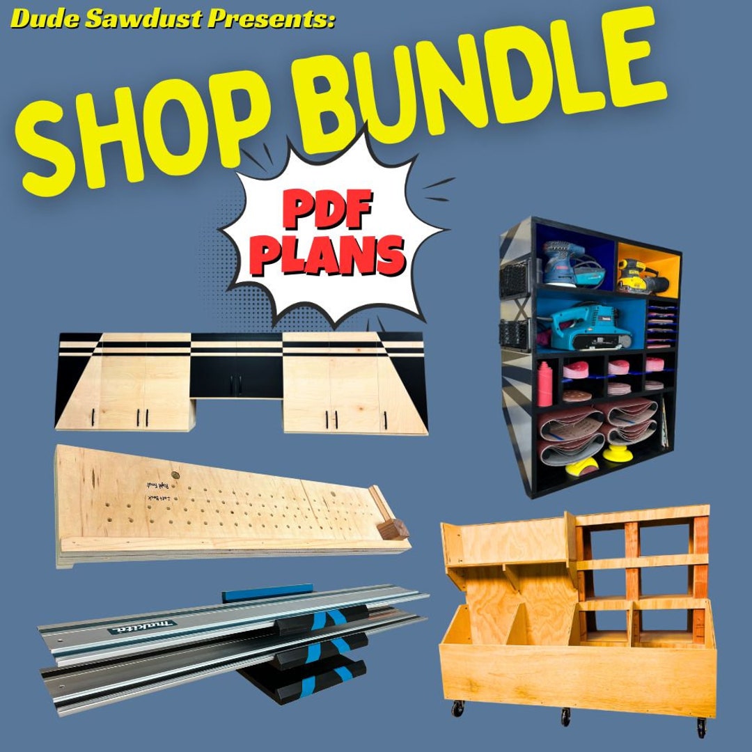 Wood Shop Bundle: Scrap Wood Storage, Shop Cabinets, Sanding Storage ...