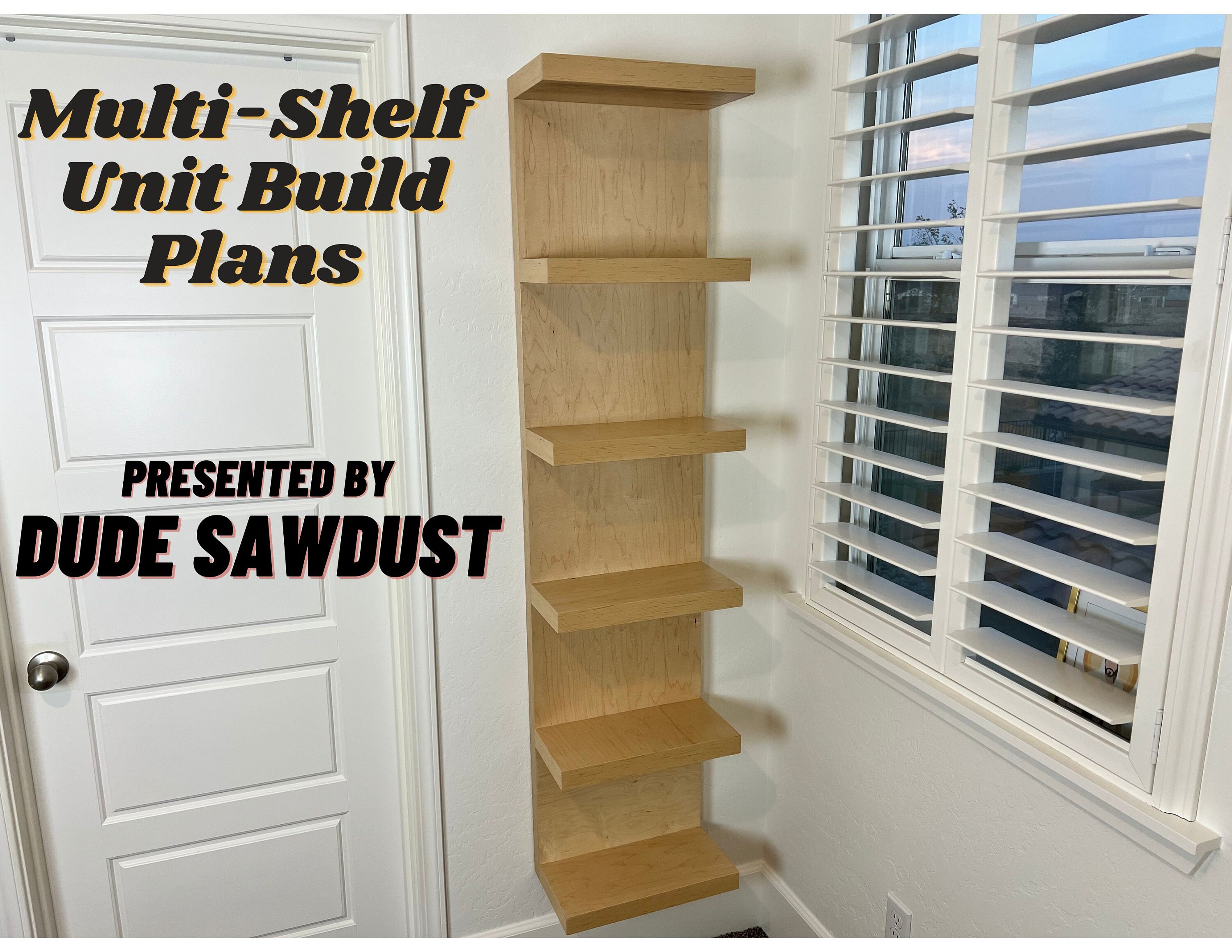 Multi-shelf Unit Digital Build Plans, Bedroom Shelf, Bedroom Organizer ...