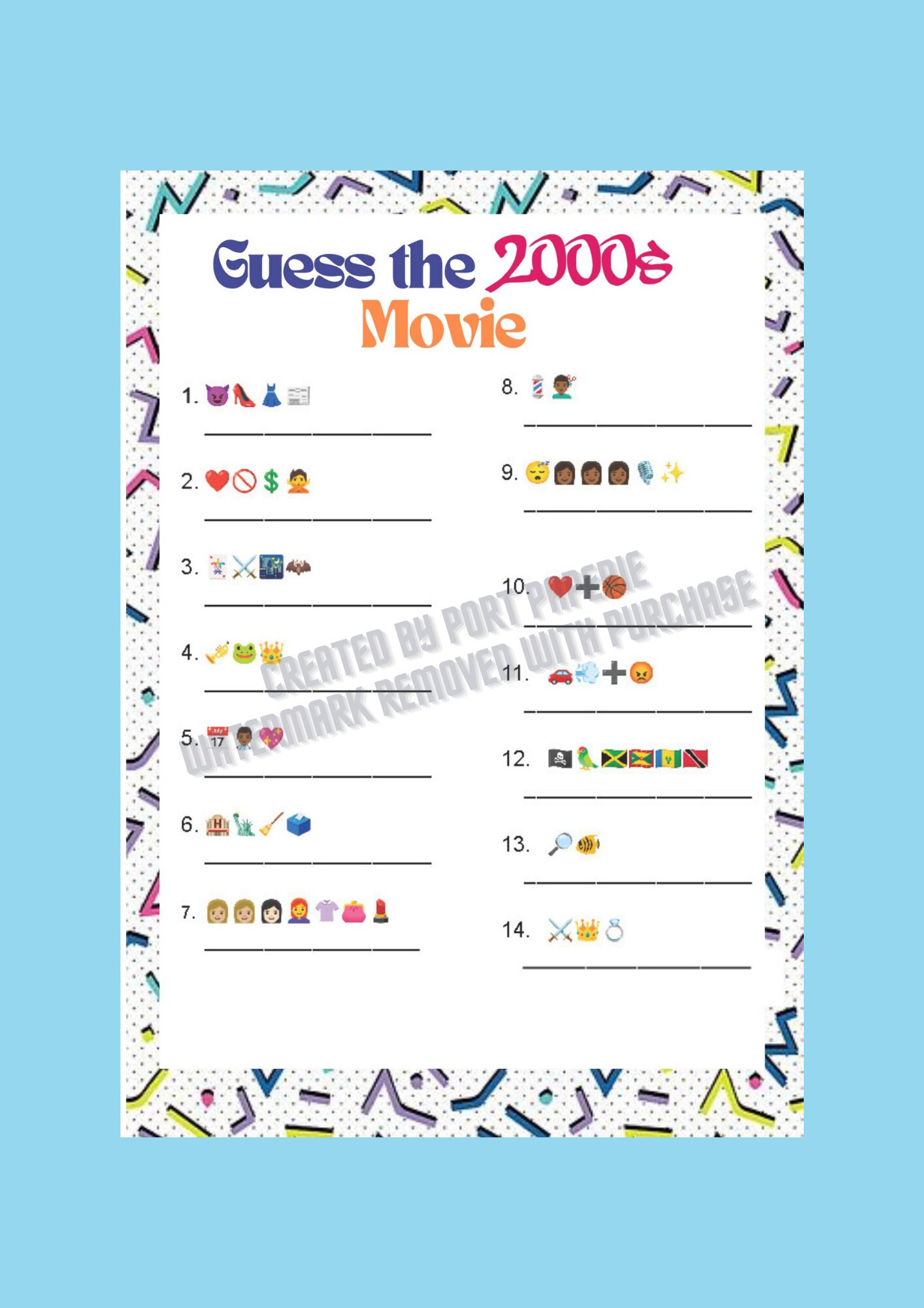 2000s Party Games Printable | 00's Party Game Bundle | Y2K Party Games ...