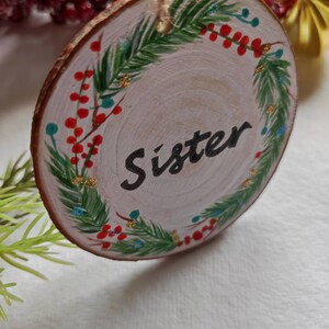 Customized Name Bauble | Hand- Painted Christmas Decoration | Wood ...