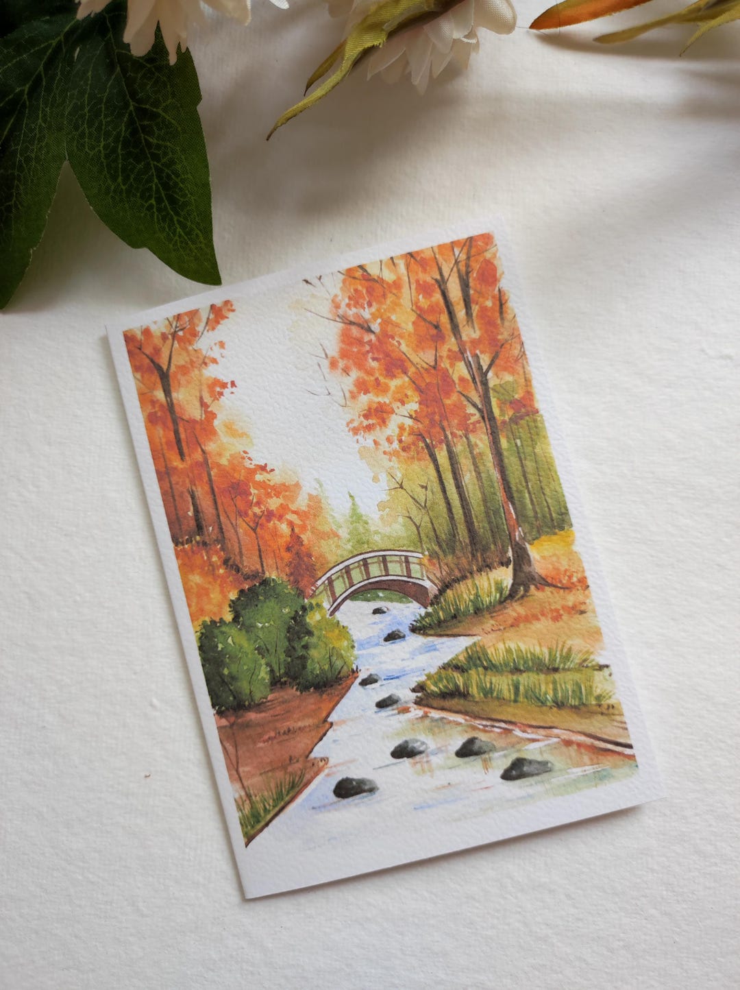 Hand-painted Greeting Card | Watercolor Landscape Painting | Handmade ...