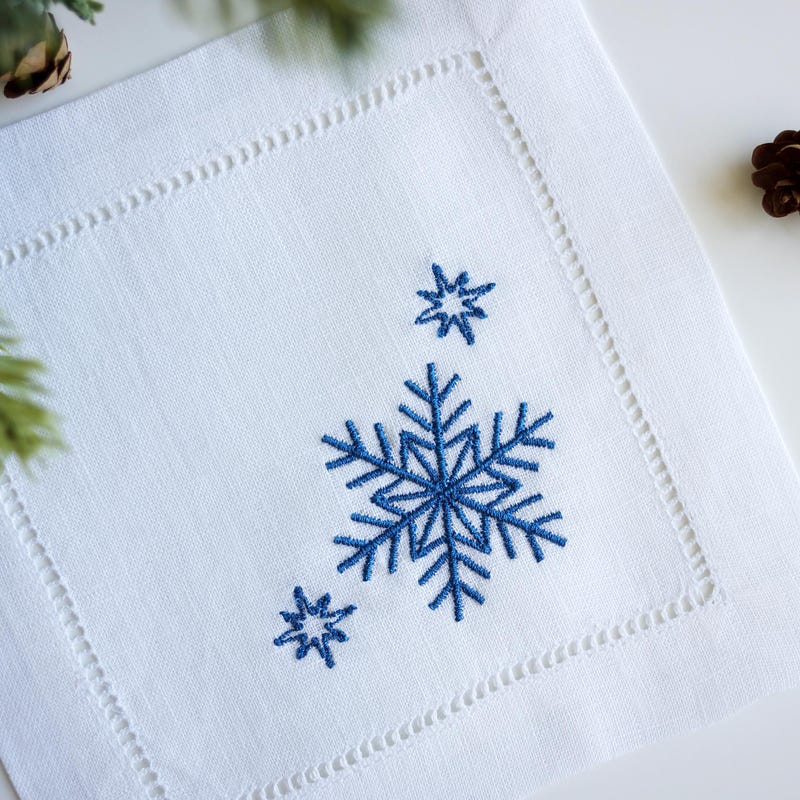 Snowflake Napkins - Etsy