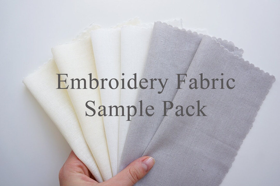 Sample Fabric Pack, Embroidery Fabric, Beginner Embroidery, DIY Fabric ...