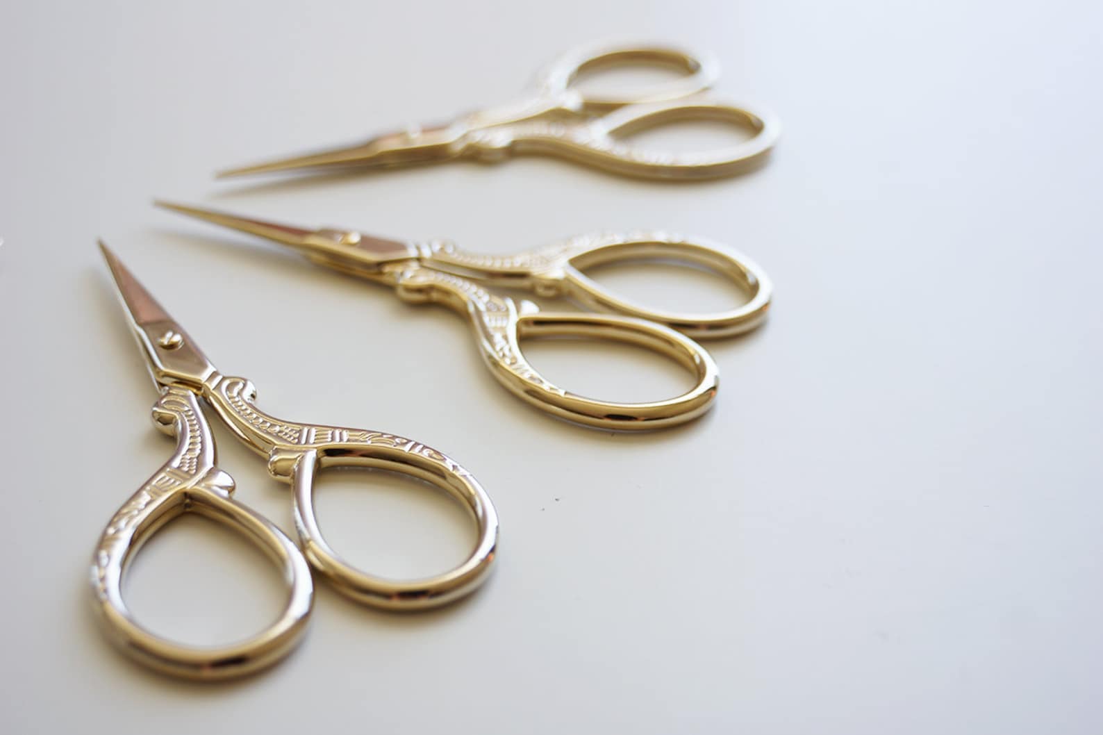 Vintage Gold Scissors Stainless Steel Crafting Scissors - Etsy