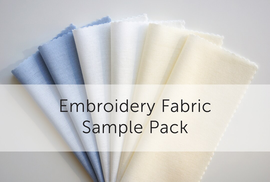Pre-cut Squares for Embroidery, Cotton Linen Fabric Sample Pack, Linen ...