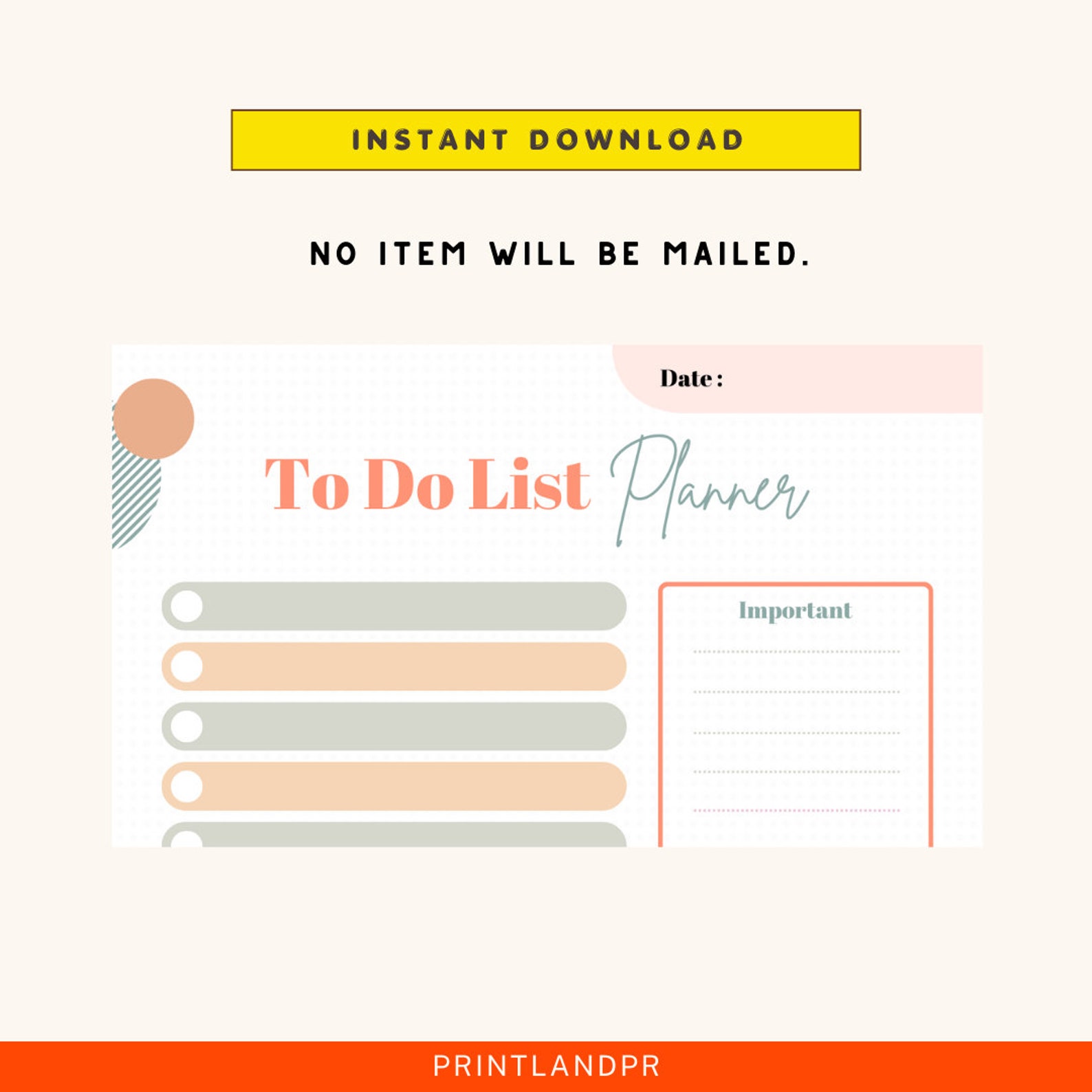 To Do List Planner, Digital to Do List, Printable to Do List Planner ...