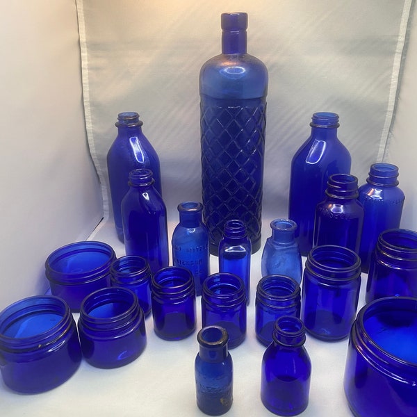 Antique Cobalt Blue Glass - Etsy