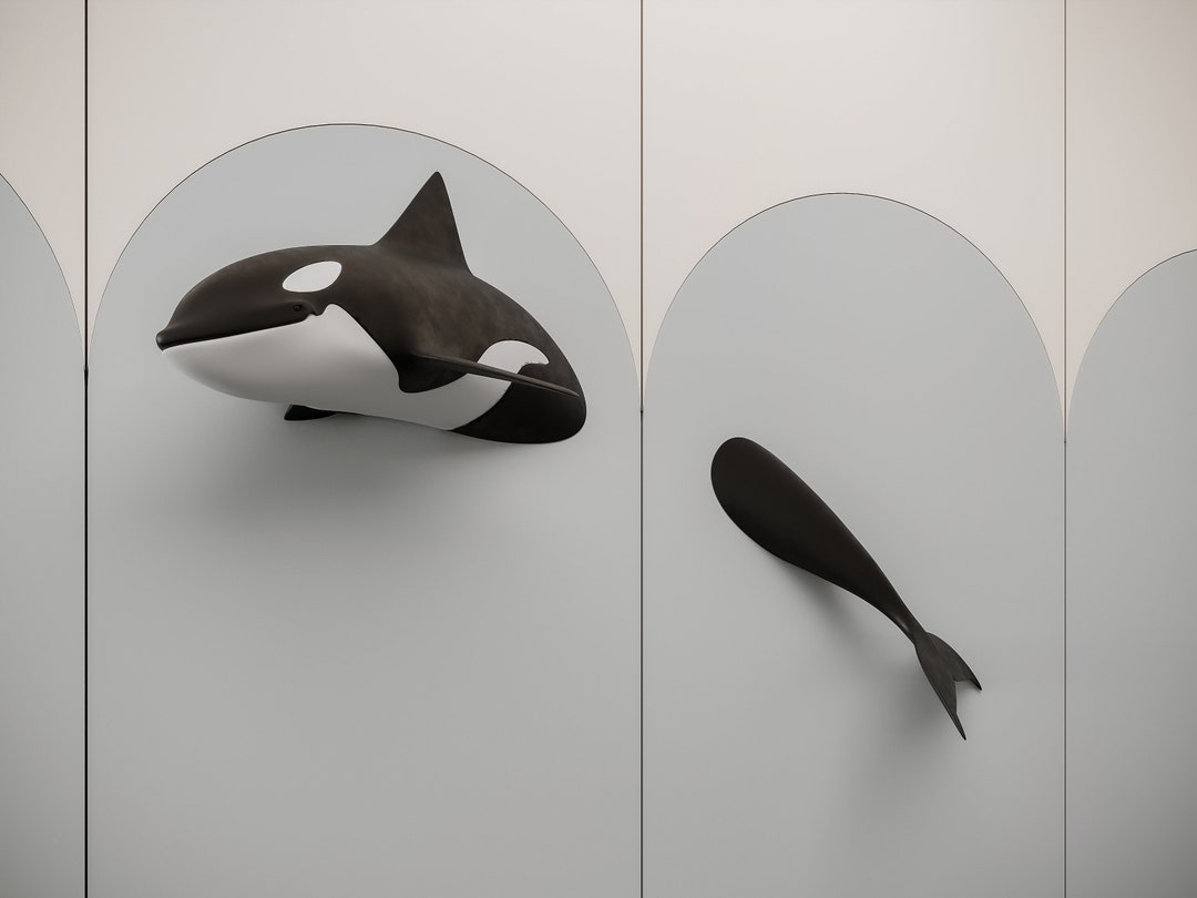 Orca Whale Wall Decor- Orca Whale Decor-orca-orca Art - Etsy