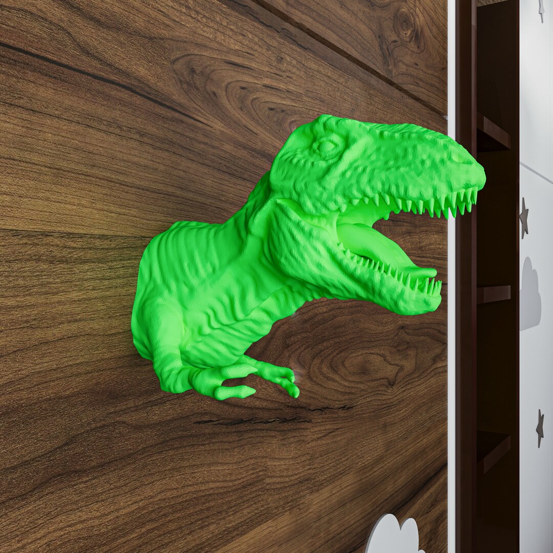 3D T-rex Wall Decor- Dinosaur Comes Out of the Wall.the T-rex is ...
