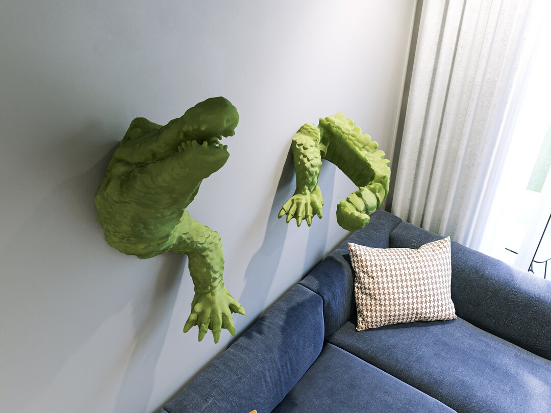 The Crocodile Wall Decor-amazing Crocodile Coming Your House.out of the ...