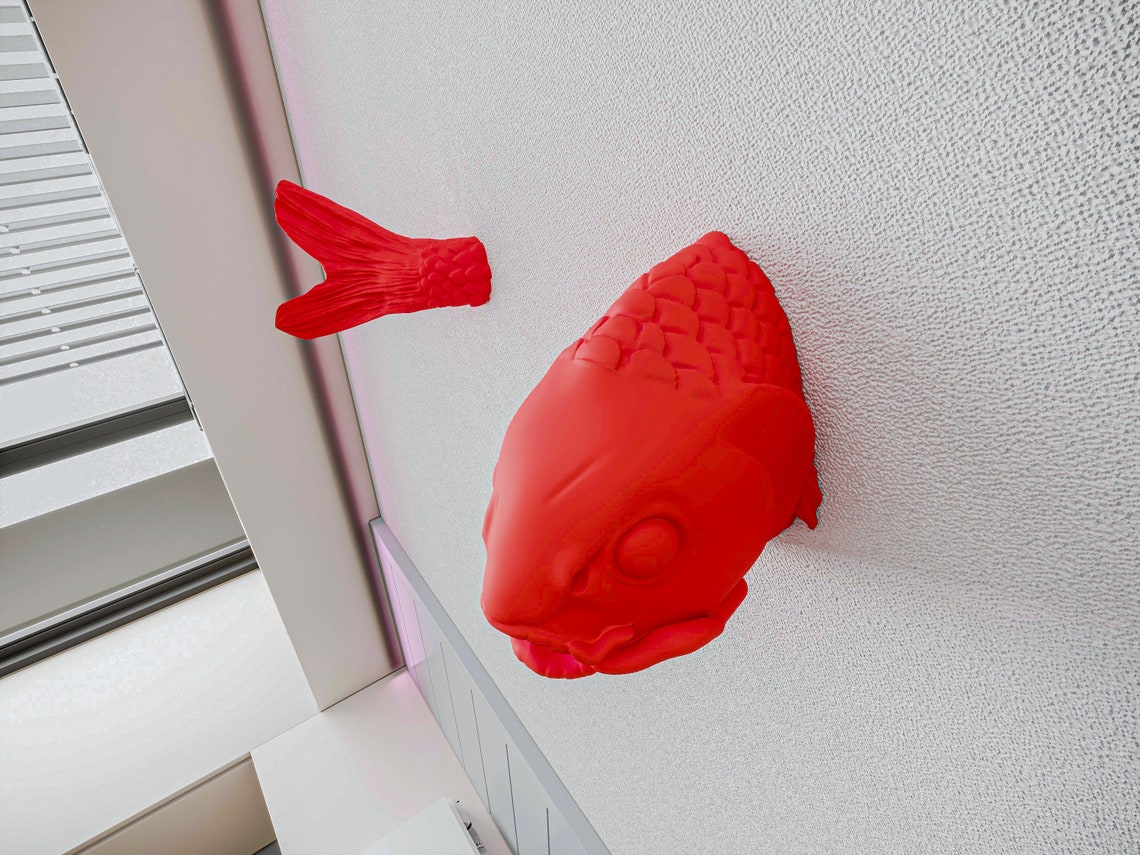 3D Koi Fish Wall Decor Swimming on the Wall.the Koi is - Etsy