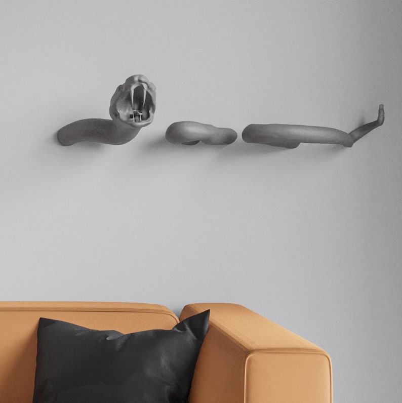 3D Snake Wall Decor – Garden Art, Outdoor Sculpture - Etsy