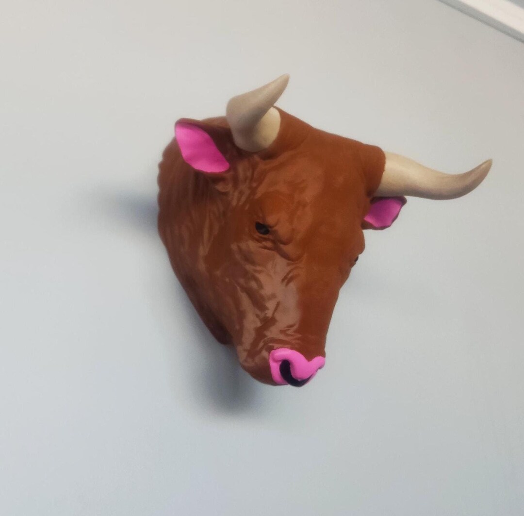 3D Bull Wall Decor- High Detailet Bull Wall Statue - Etsy