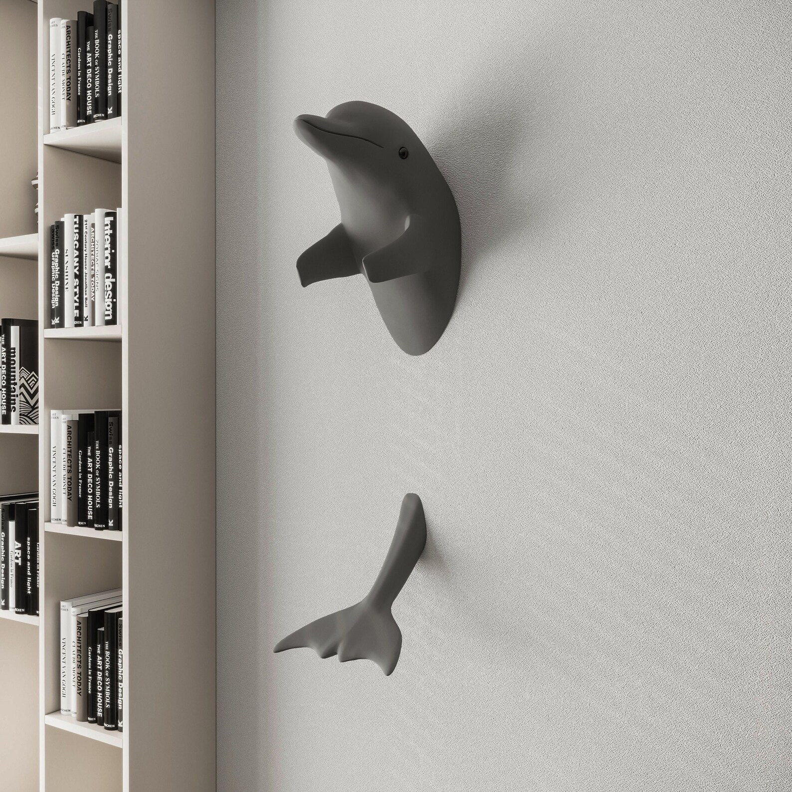 3D Life Size Dolphin Wall Decor- Dolphin Swimming on the Wall.the 40 ...