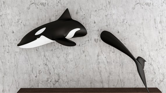 Orca Whale Wall Decor Orca Whale Decor-orca-orca Art - Etsy