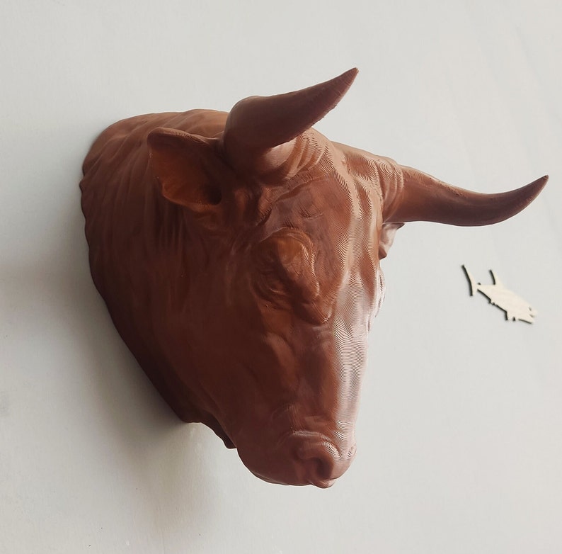 3D Bull Head Wall Decor – High Detail Statue - Etsy