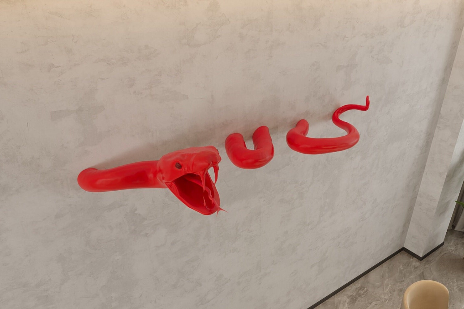 3D Snake Wall Decor the Snake is Visiting Your House. It is a - Etsy