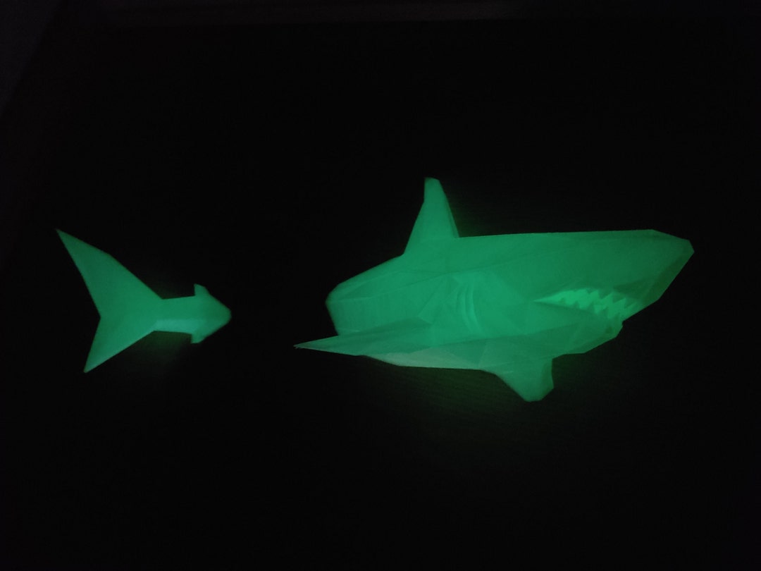 Glow in the Dark 3D Shark Wall Decor- the Shark Decor-amazing Gift-glow ...