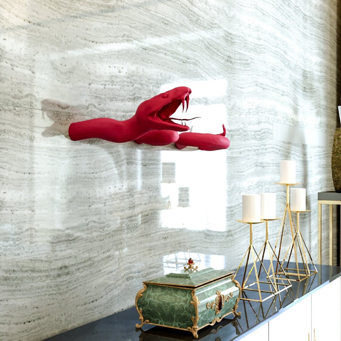 3D Snake Wall Decor the Snake is Visiting Your House. It is a - Etsy