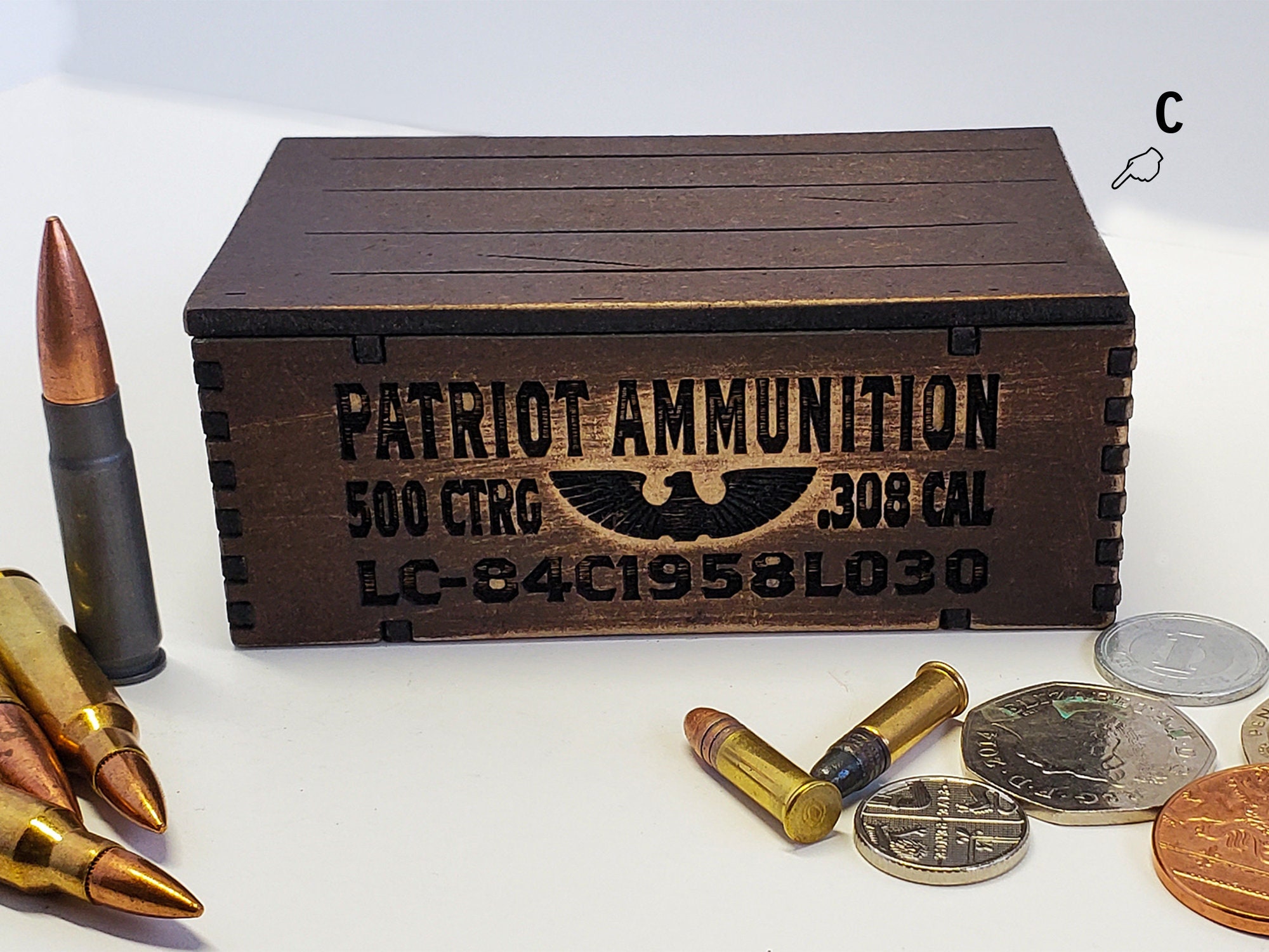 Miniature Ammunition Crate Ammo Box Engravable Customizable Gift for ...
