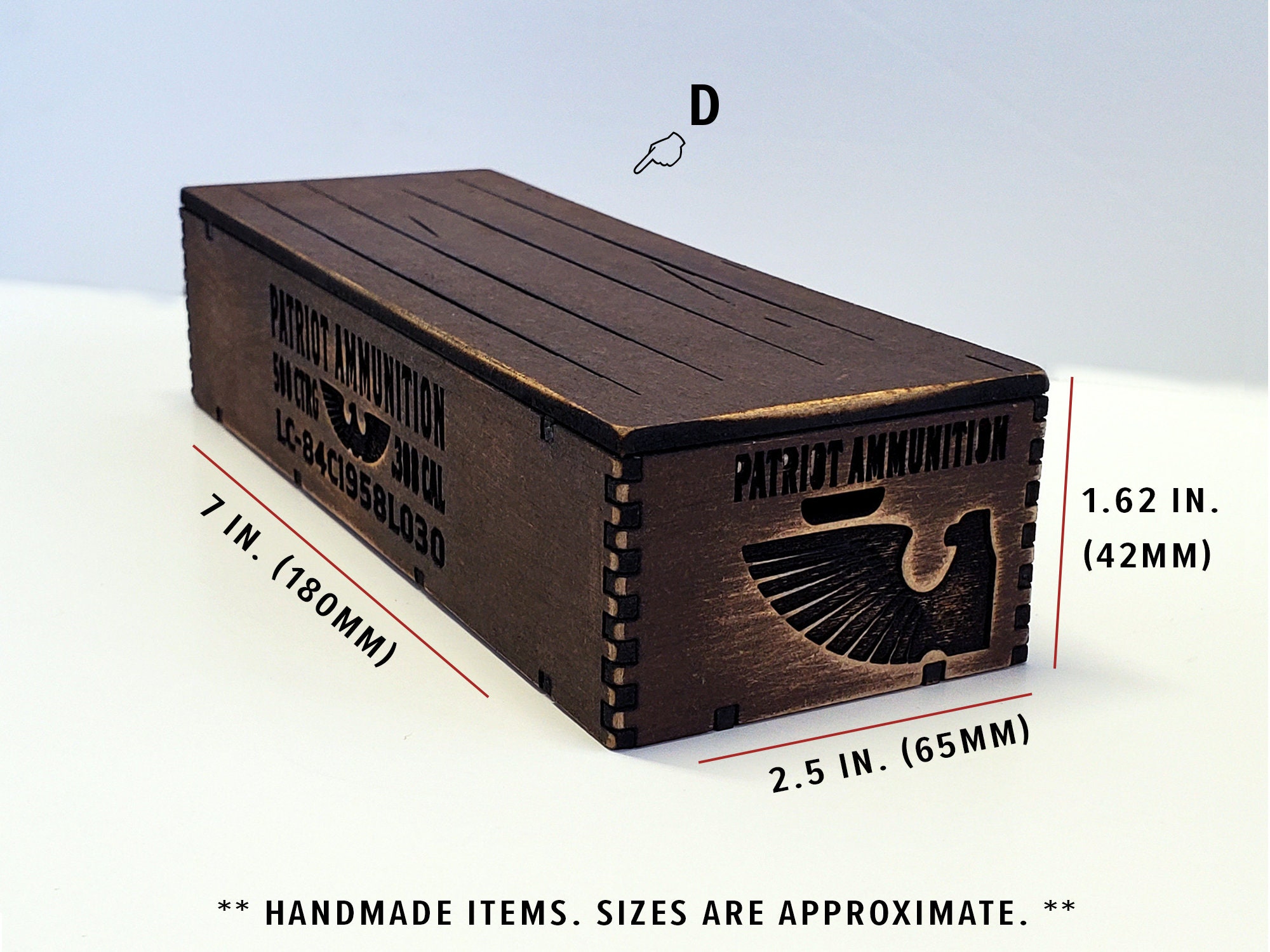 Miniature Ammunition Crate Ammo Box -- Engravable Customizable Gift for ...