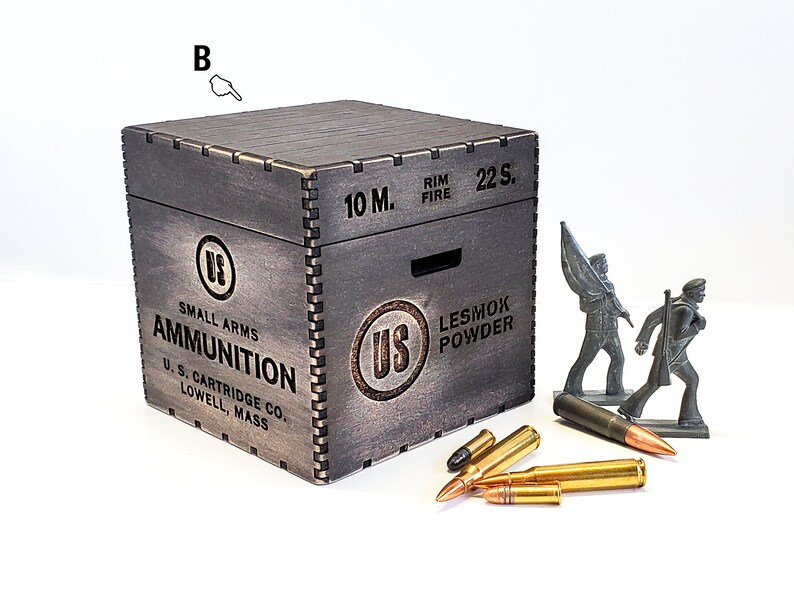 Miniature Ammunition Crate Ammo Box Engravable Customizable Gift for ...