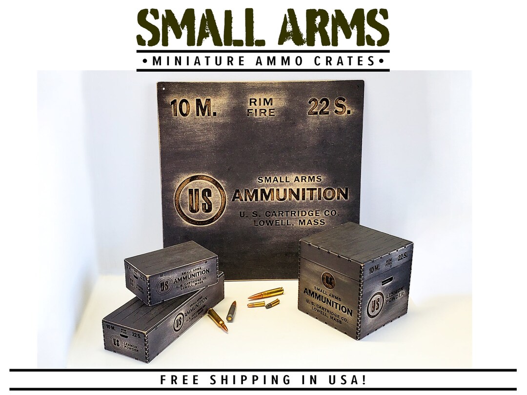 Miniature Ammunition Crate Ammo Box Engravable Customizable Gift for ...