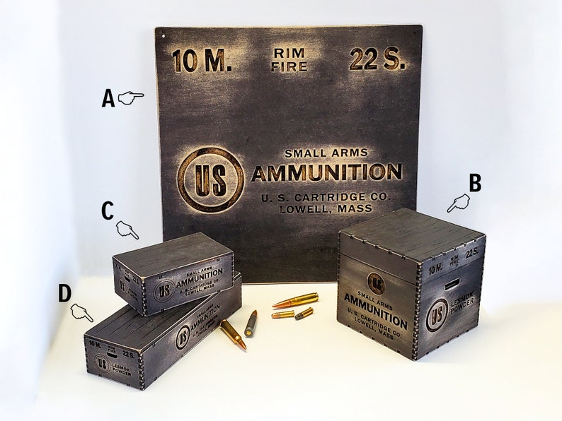 Miniature Ammunition Crate Ammo Box Engravable Customizable Gift for ...